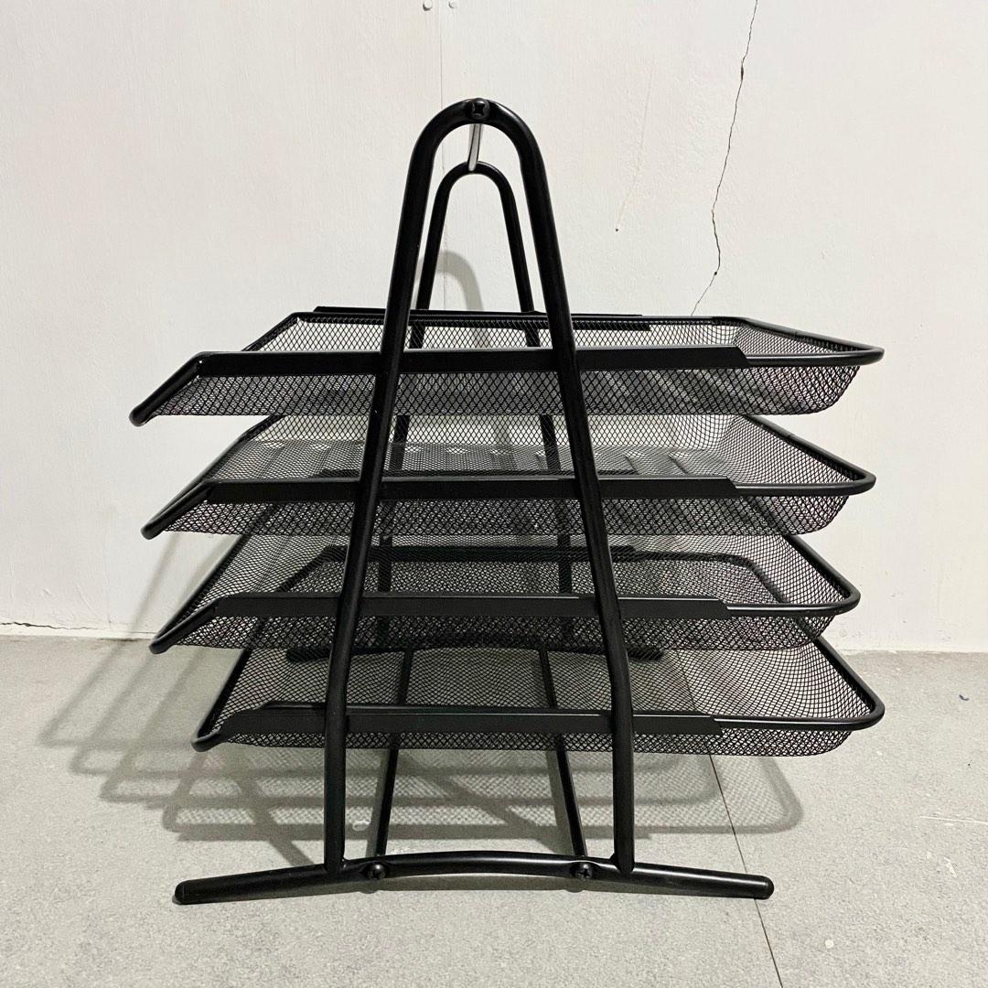 4 Layer Desk File Organizer Document Paper Tray Magazine Rack, Hobbies ...