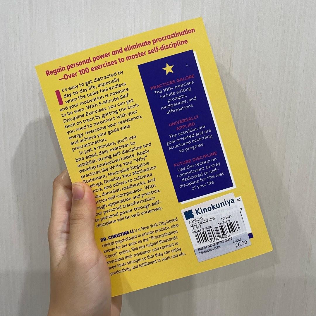 5-Minute Self-Discipline Exercises Book, Hobbies & Toys, Books ...
