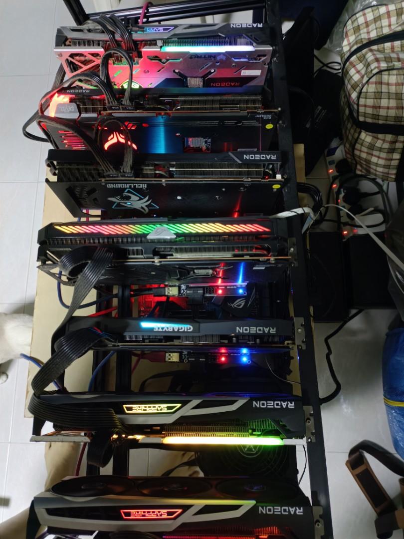 7 rigs. RX 6700 XT for sale. Will let go to Highest offer. 330 MH/S ...