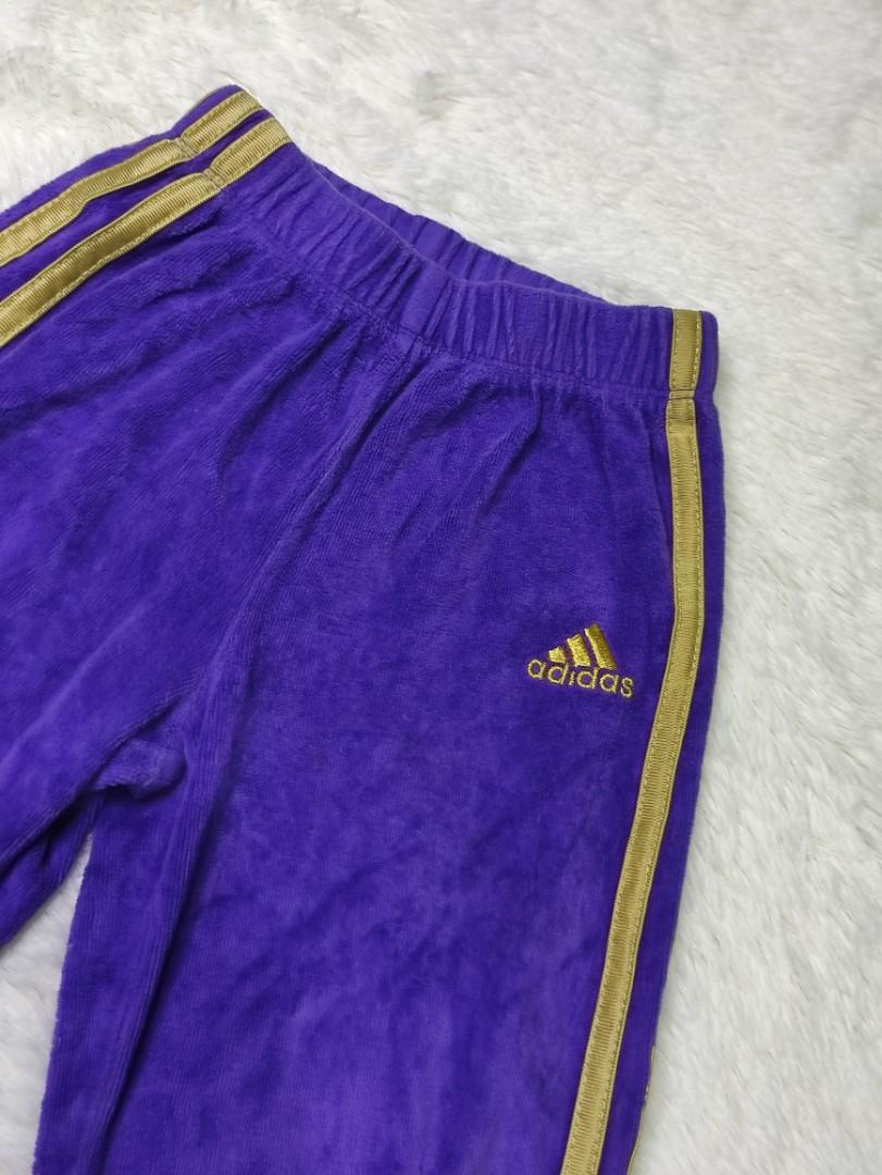 Adidas Purple Gold Jogging Pants 4T Girl, Babies & Kids, Babies & Kids ...