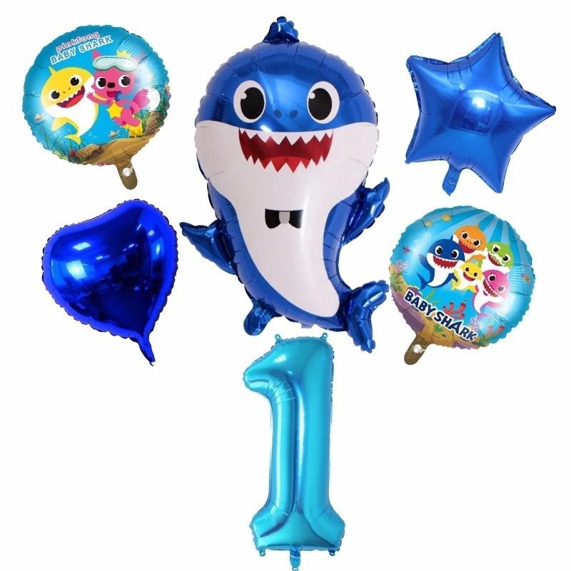 Baby shark party balloons inflatable children birthday party baby shark ...