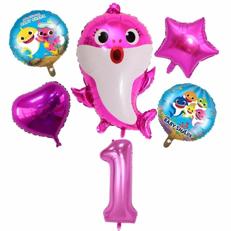 Baby shark party balloons inflatable children birthday party baby shark ...