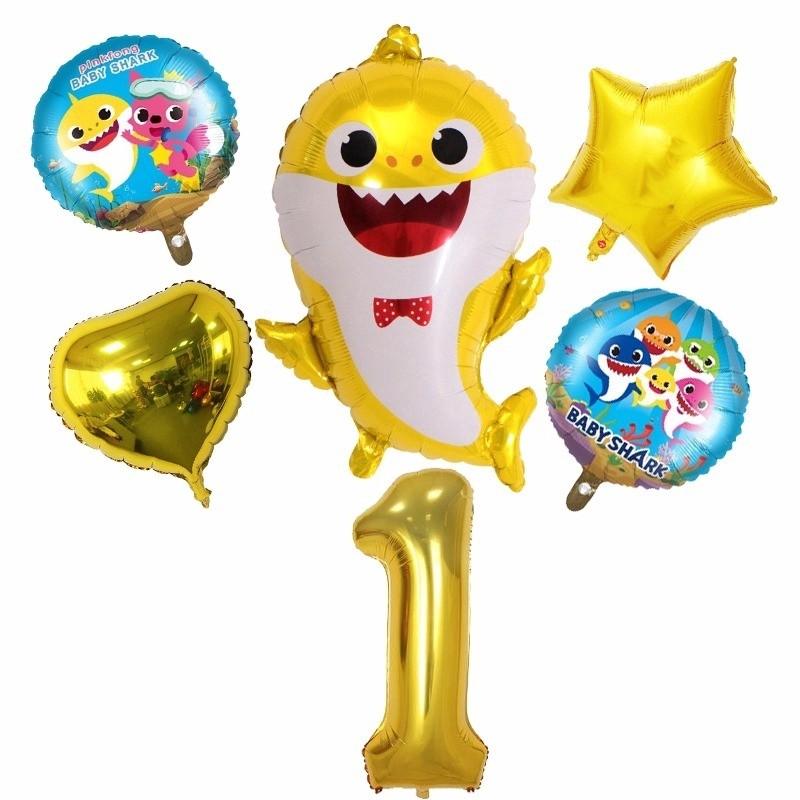 Baby shark party balloons inflatable children birthday party baby shark ...