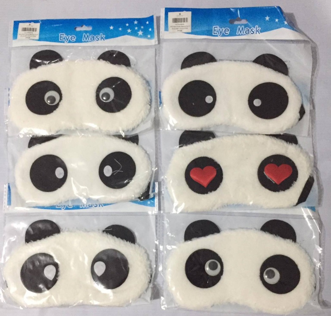 Brand New CUTE FURRY PANDA EYE MASK SLEEPING MASK, Beauty & Personal ...