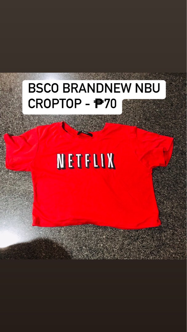 BSCO Netflix top, Women's Fashion, Tops, Blouses on Carousell