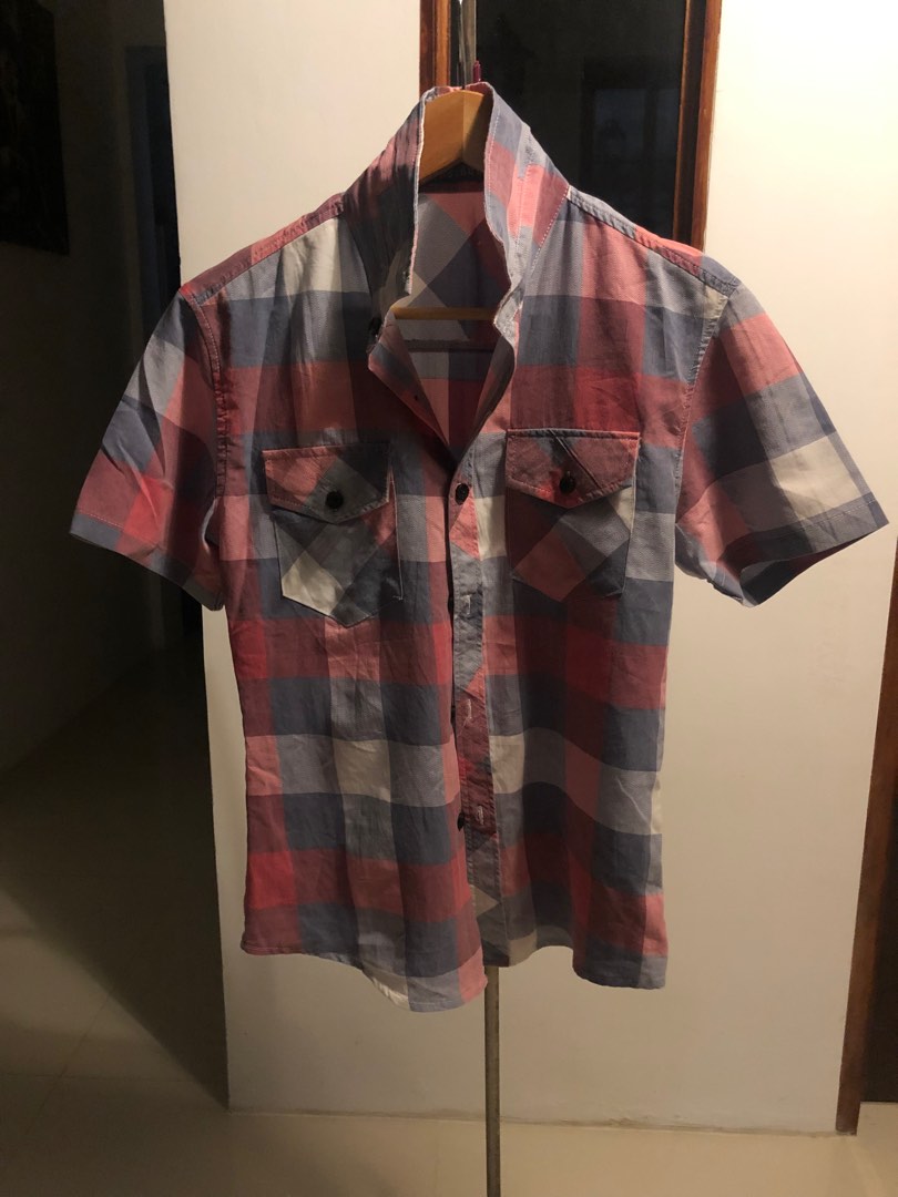 Checkered Polo, Men's Fashion, Tops & Sets, Tshirts & Polo Shirts on ...