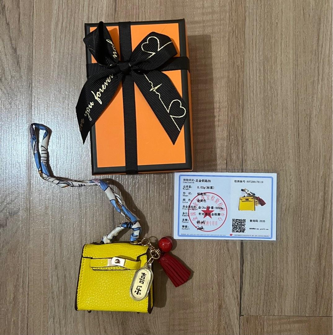 Cute bag charms with 24k gold sheet with Certificate, Women's Fashion ...