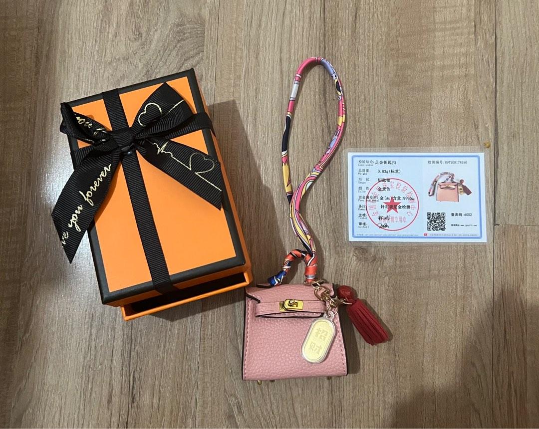 Cute bag charms with 24k gold sheet with Certificate, Women's Fashion ...