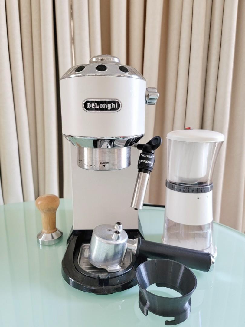DeLonghi Dedica EC 685 White Espresso Coffee Machine with Free ...