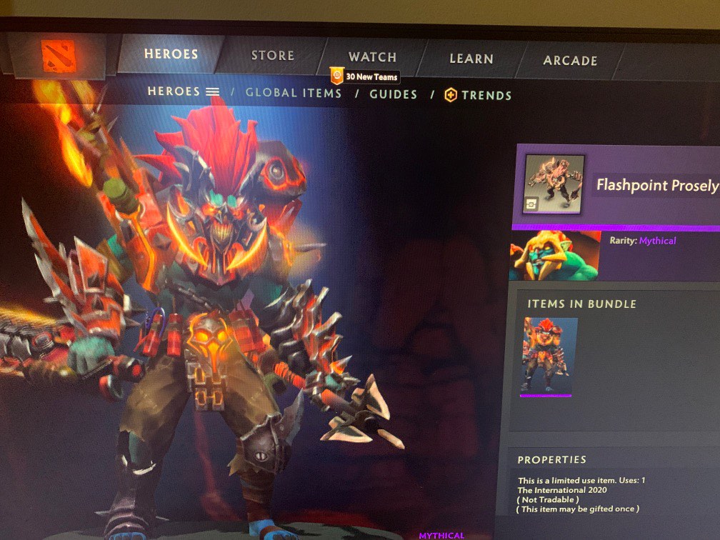 Dota2 TI10 Cache huskar flashpoint proselyte, Video Gaming, Gaming ...