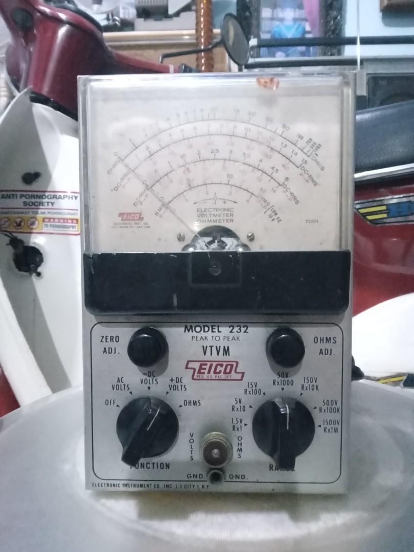 EICO 232 VTVM vintage Vacuum Tube Voltmeter / Ohmmeter koleksi klasik ...