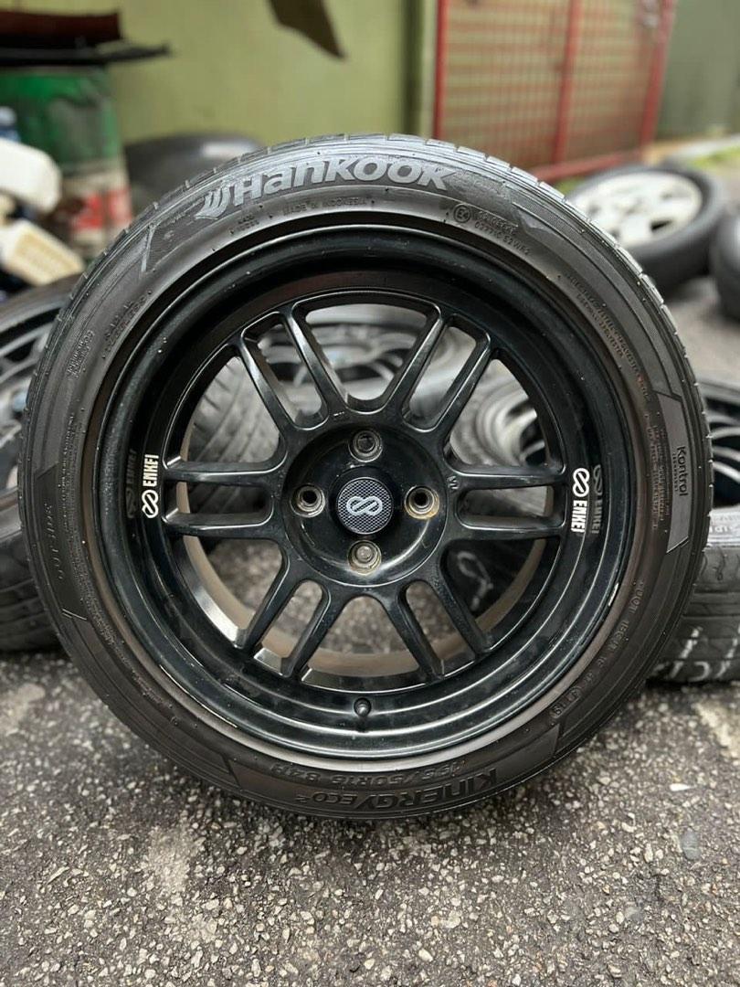 Enkei RPF1 16 inch sport rim Myvi g3 tyre 70%, Auto Accessories on ...