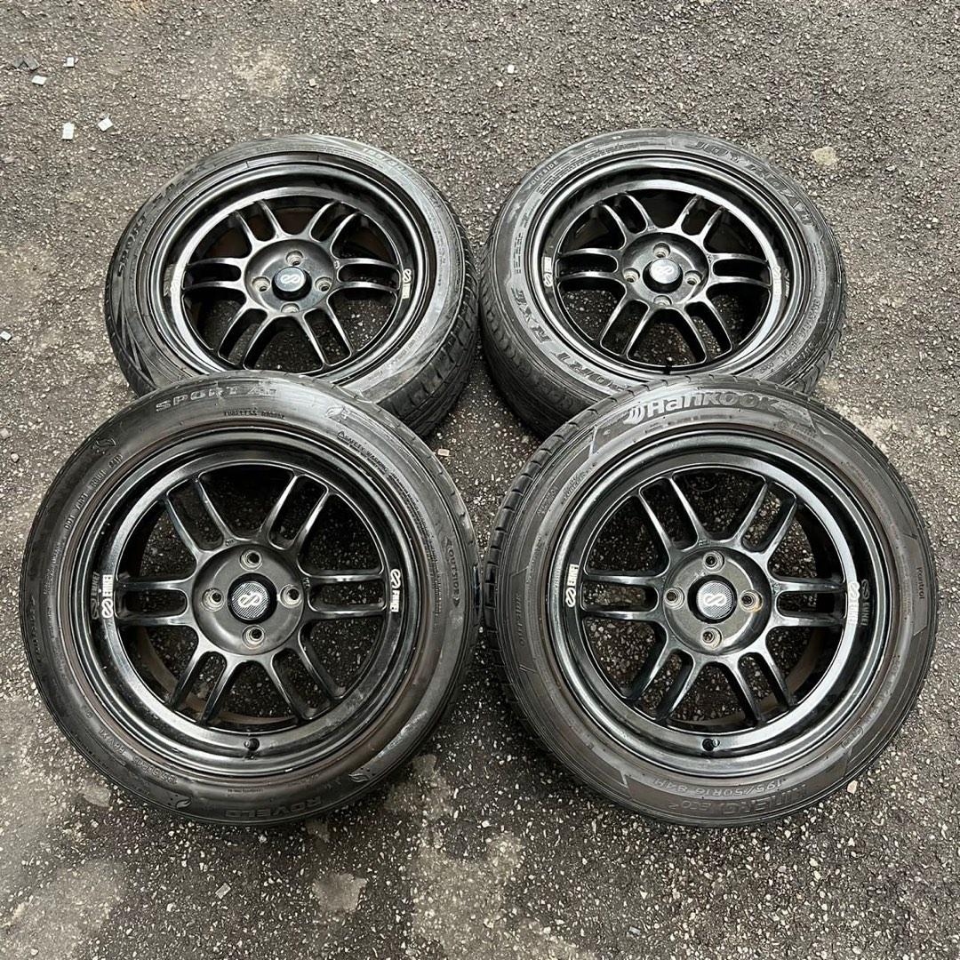 Enkei RPF1 16 inch sport rim Myvi g3 tyre 70%, Auto Accessories on ...