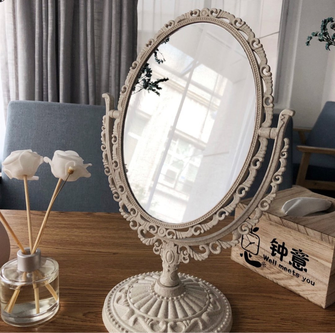 Vintage European Cottagecore Fairycore Coquette Baroque Oval Standing ...