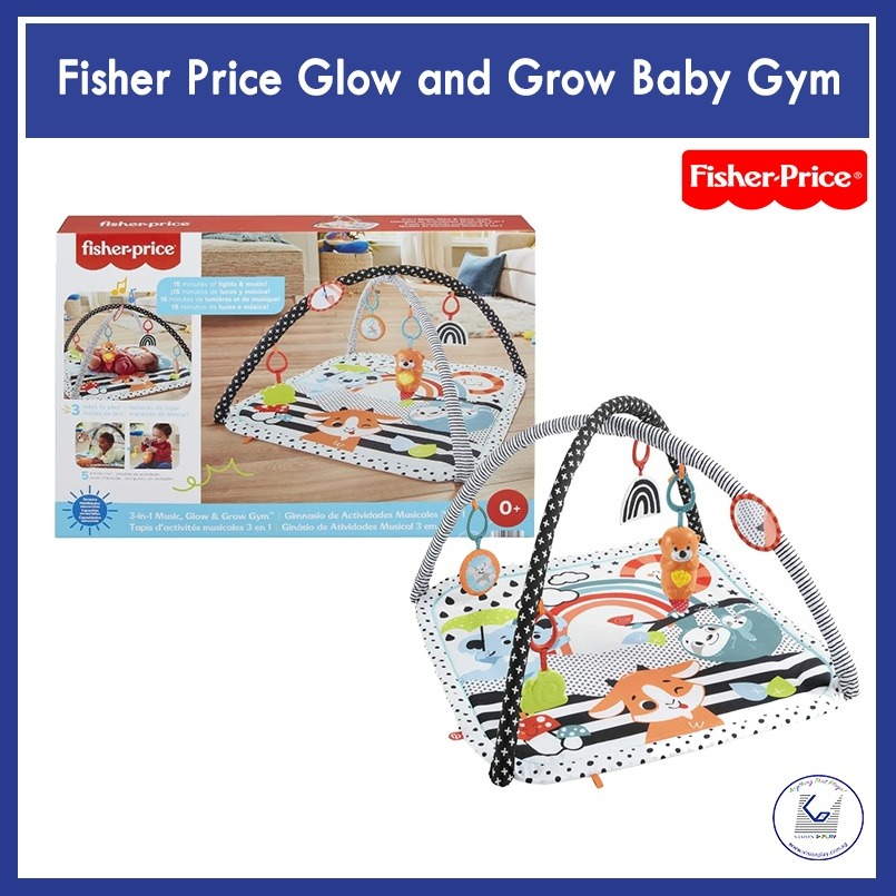Fisher Price 3 in 1 Glow and Grow Baby Infant Gym with Music and Sounds ...