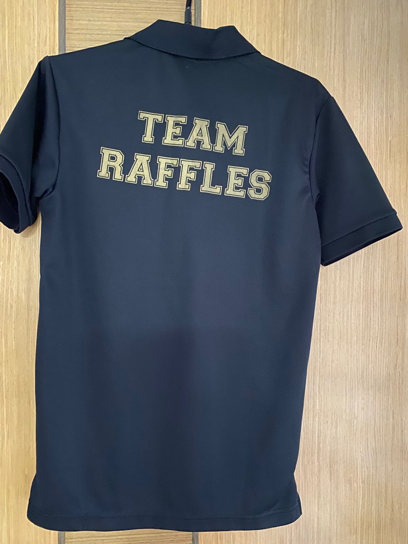 Free Post! Team Raffles Black Polo (XS), Men's Fashion, Activewear on ...