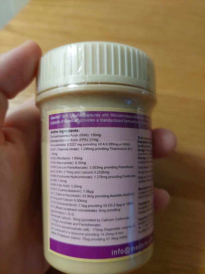 Ganilia Prenatal Vitamins, Health & Nutrition, Health Supplements ...