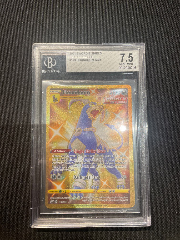 Good Houndoom BGS Graded Slab, Hobbies & Toys, Toys & Games on Carousell