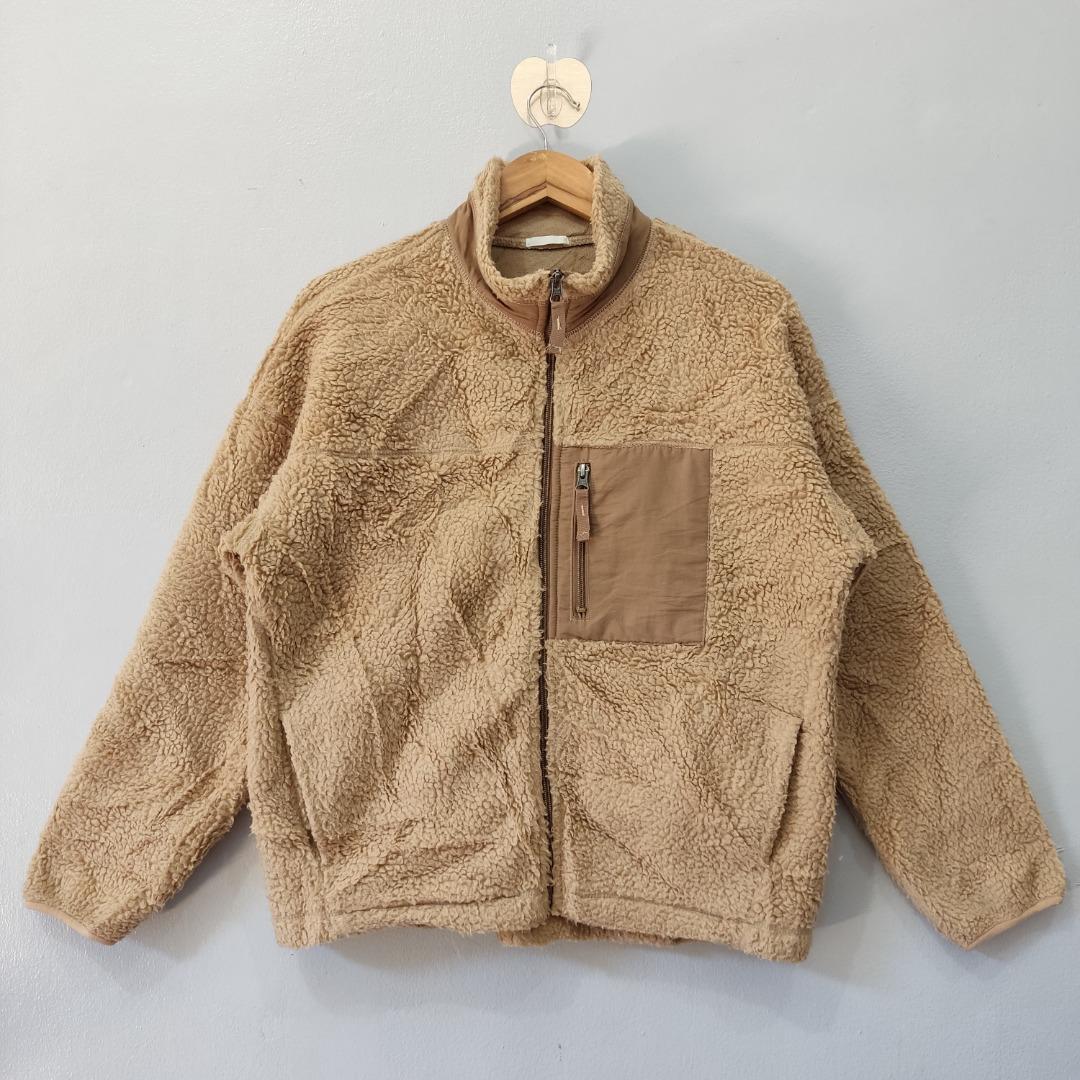 GU by Uniqlo Windproof Pile-Lined Fleece Jacket, Men's Fashion, Coats ...