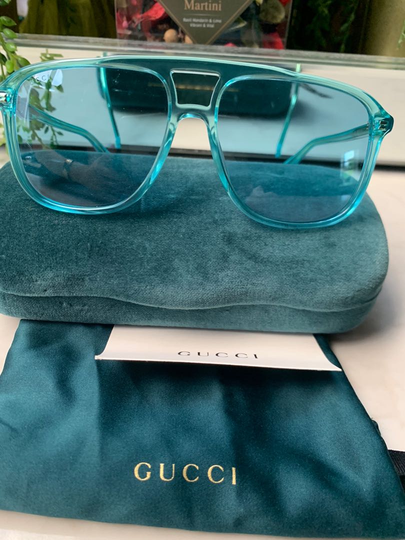 Gucci Light Blue Aviator Sunglasses, Women's Fashion, Watches ...