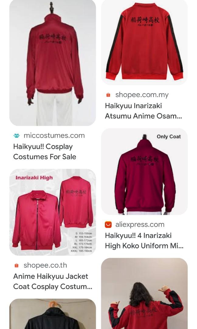 Haikyu inarizaki karasuno high school anime jacket, Fesyen Pria ...