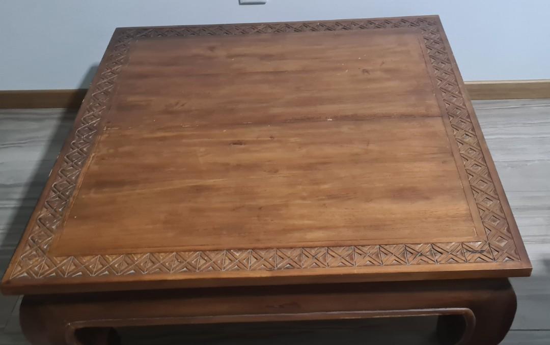 Handcarved teak wood Balinese centre/coffee table, Furniture & Home ...