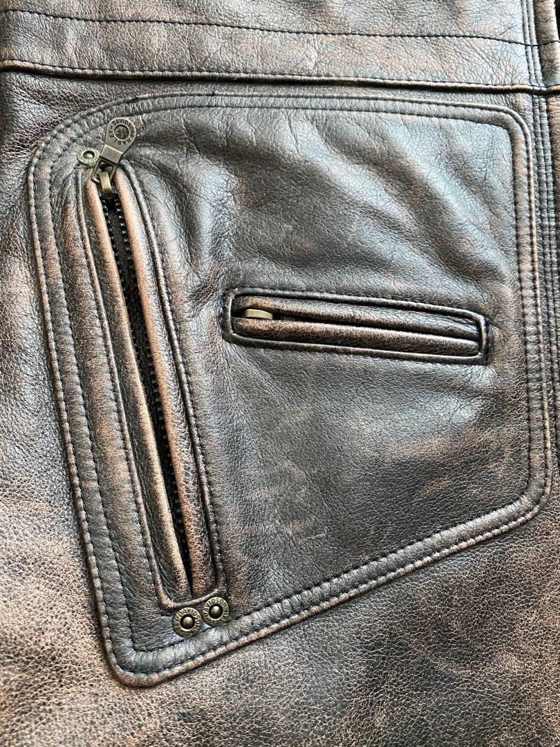 Harley Davidson motor riding jacket (genuine cow hide), Men's Fashion ...