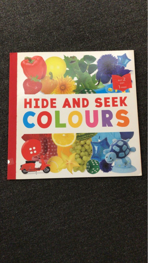 Hide and seek colours, 興趣及遊戲, 書本 & 文具, 小朋友書 - Carousell