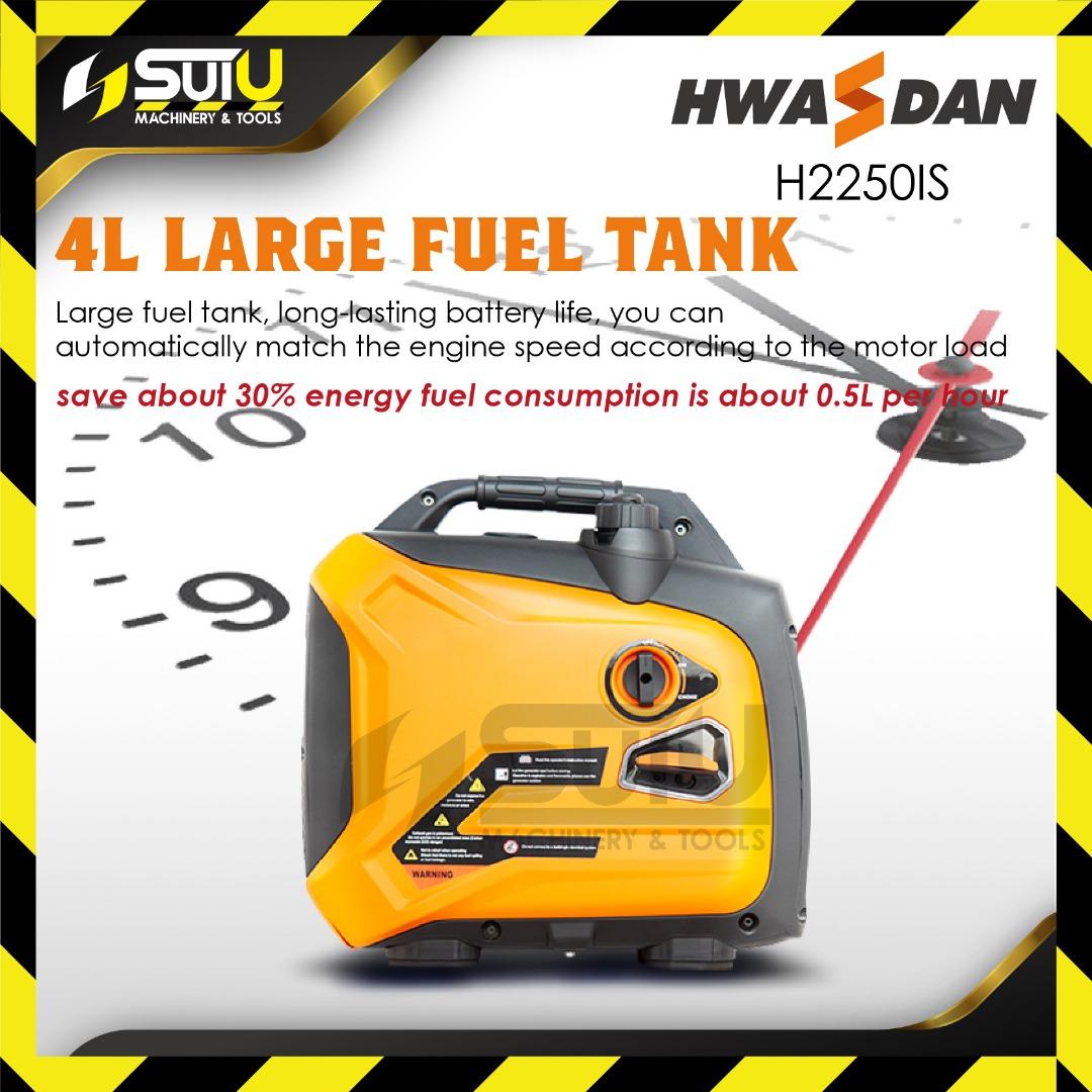 HWASDAN H2250IS 79.7CC Gasoline Silent Inverter Generator 2.0kW, Furniture & Home Living, Home ...