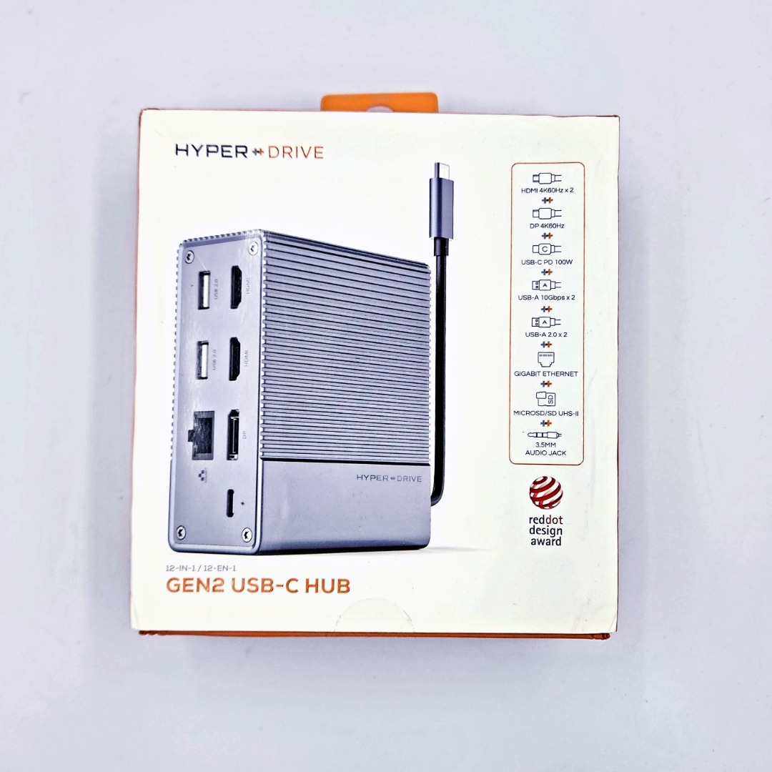 HyperDrive USB C 12-in-1 Dock, Triple Monitor 4K60Hz HDMI DP USB 3.1 ...