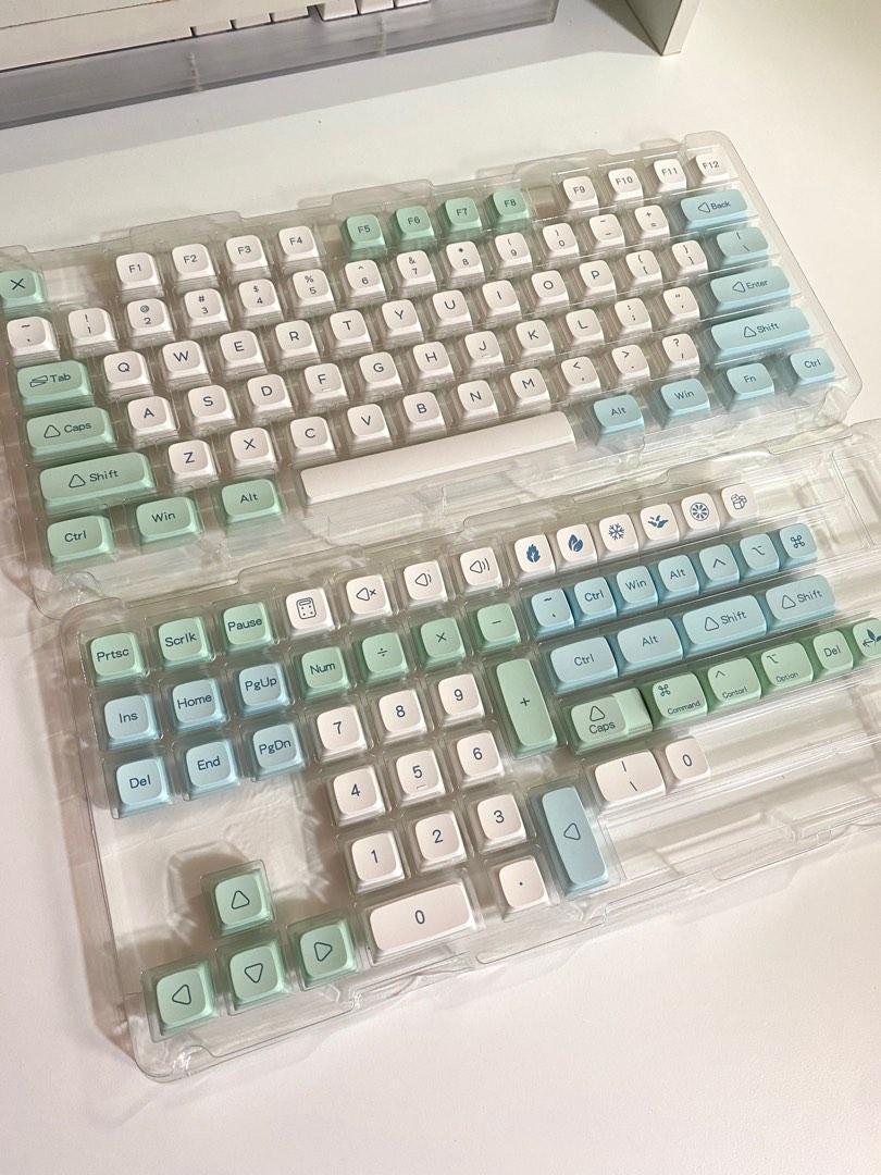 Ice Crystal Mint XDA Profile PBT Keycaps, Computers & Tech, Parts ...