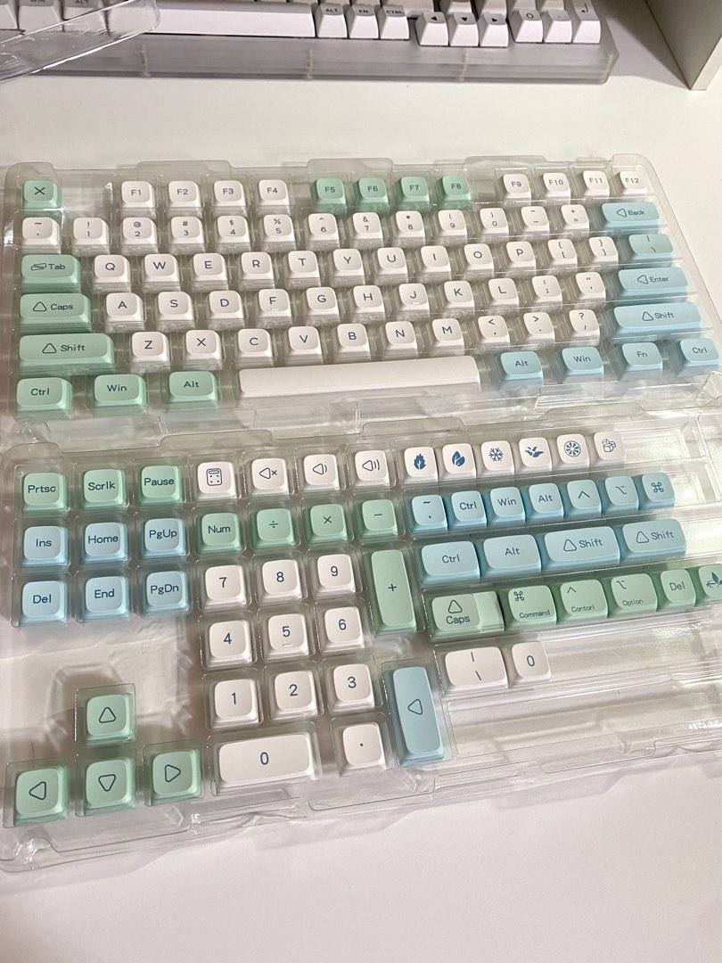 Ice Crystal Mint XDA Profile PBT Keycaps, Computers & Tech, Parts ...