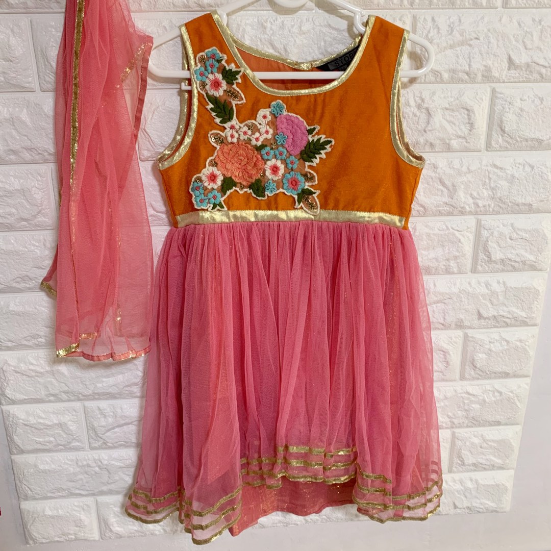 Indian girl costume dress Deepavali, Babies & Kids, Babies & Kids ...