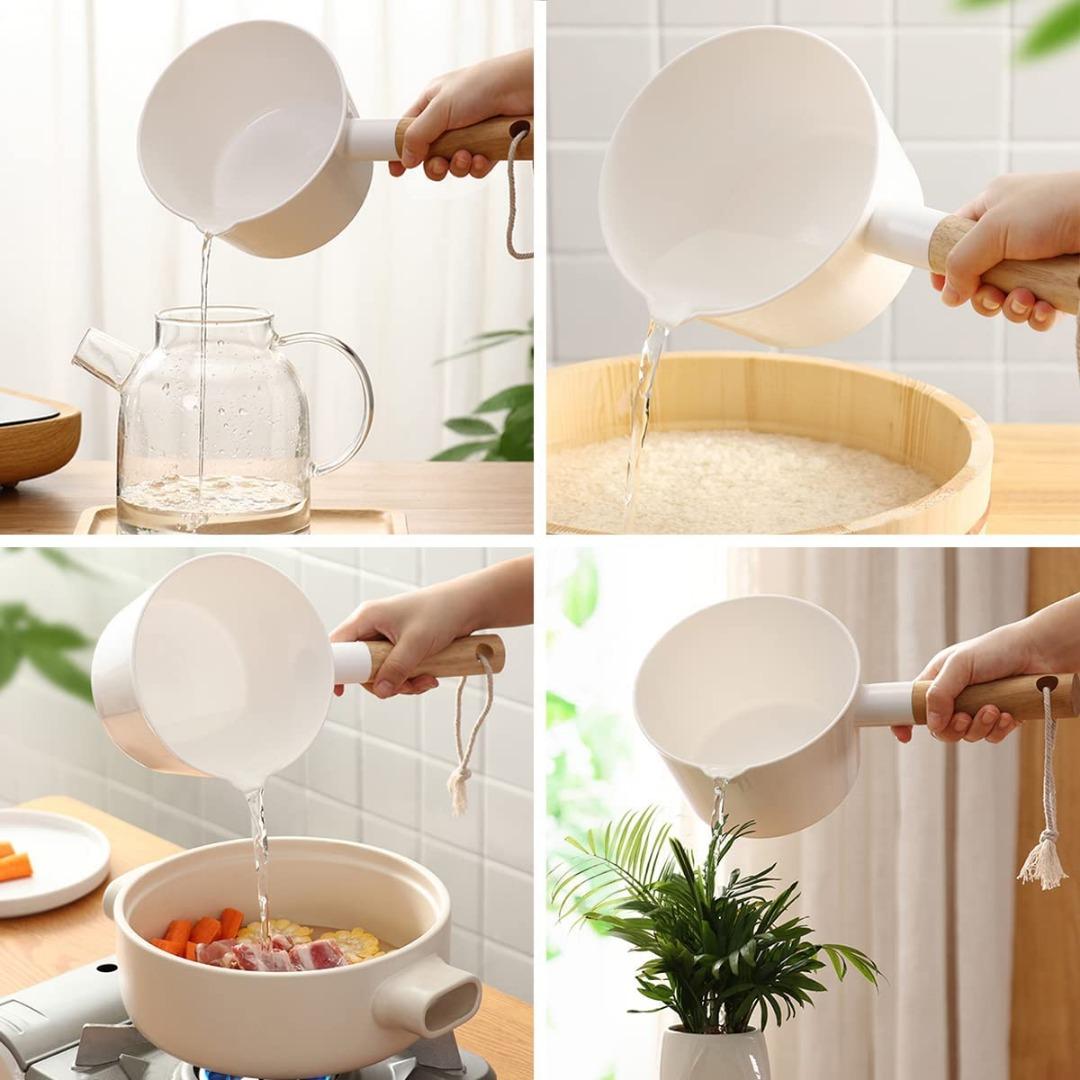 Japanese Water Dipper Wood Handle Bath Ladle Water Dipper for Kitchen ...