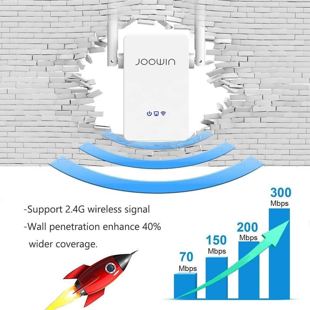 JOOWIN WiFi Extender Signal Booster for Home 300Mbps 2.4GHz WiFi ...