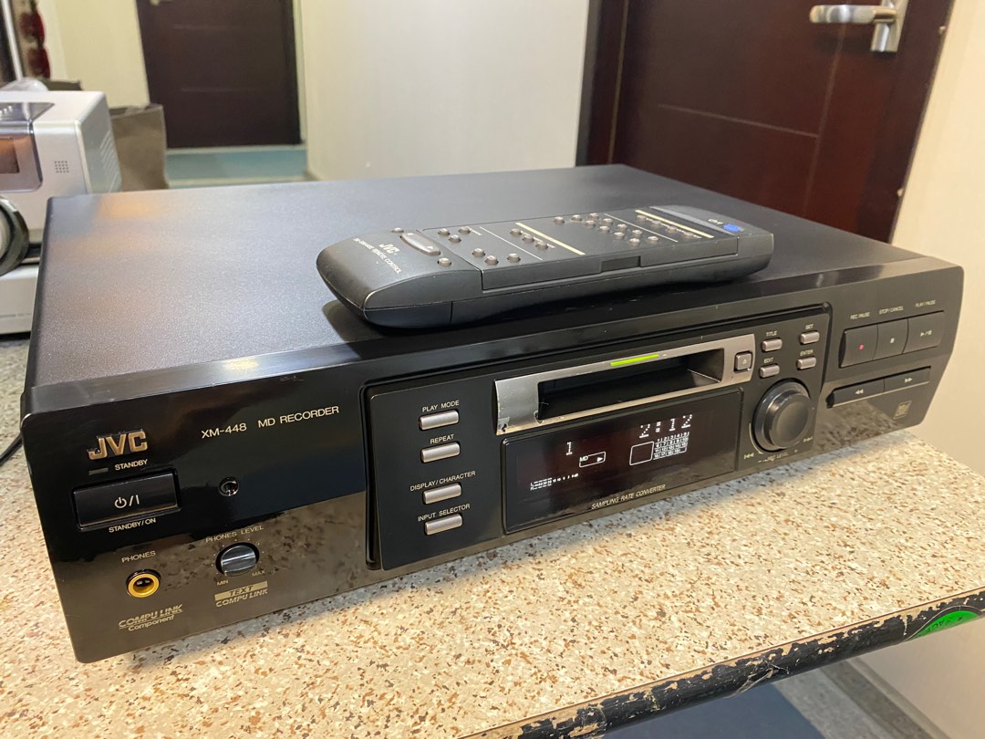 日本名廠JVC MD（Mini Disc)座（已經測試，100%正常，有原裝控，可錄可播，日本制造，歡迎試機。, 音響器材, 錄音機 - Carousell