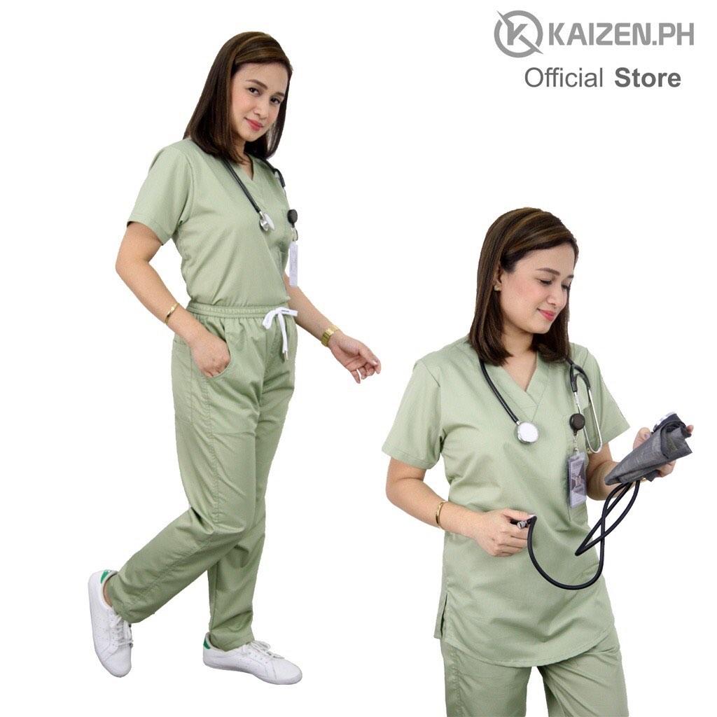 Kaizen Scrubsuit (Moss Green), Women's Fashion, Dresses & Sets, Sets or ...