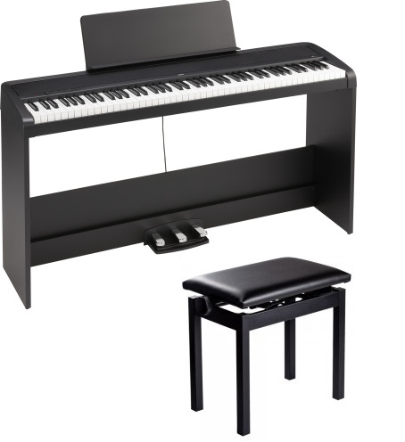 Korg B2SP weighted 88-key digital piano with wooden stand and tripedal ...