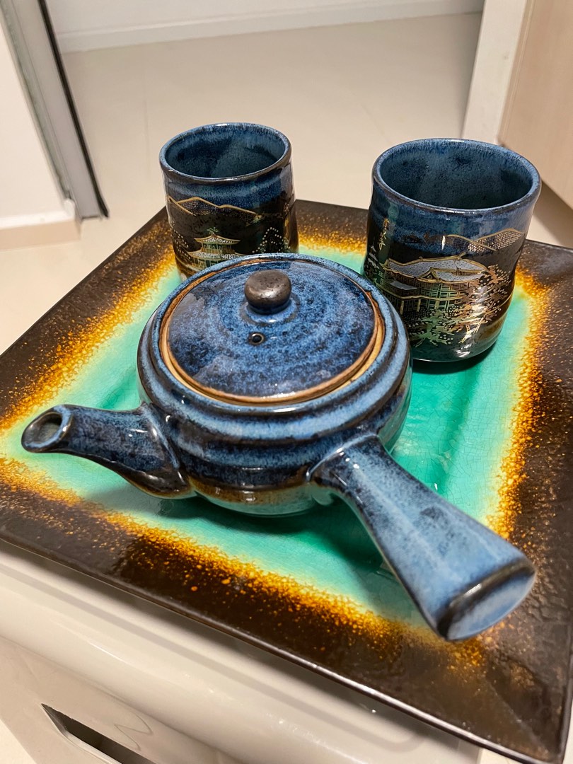 Kyoto tea set with decorative plate, Furniture & Home Living ...