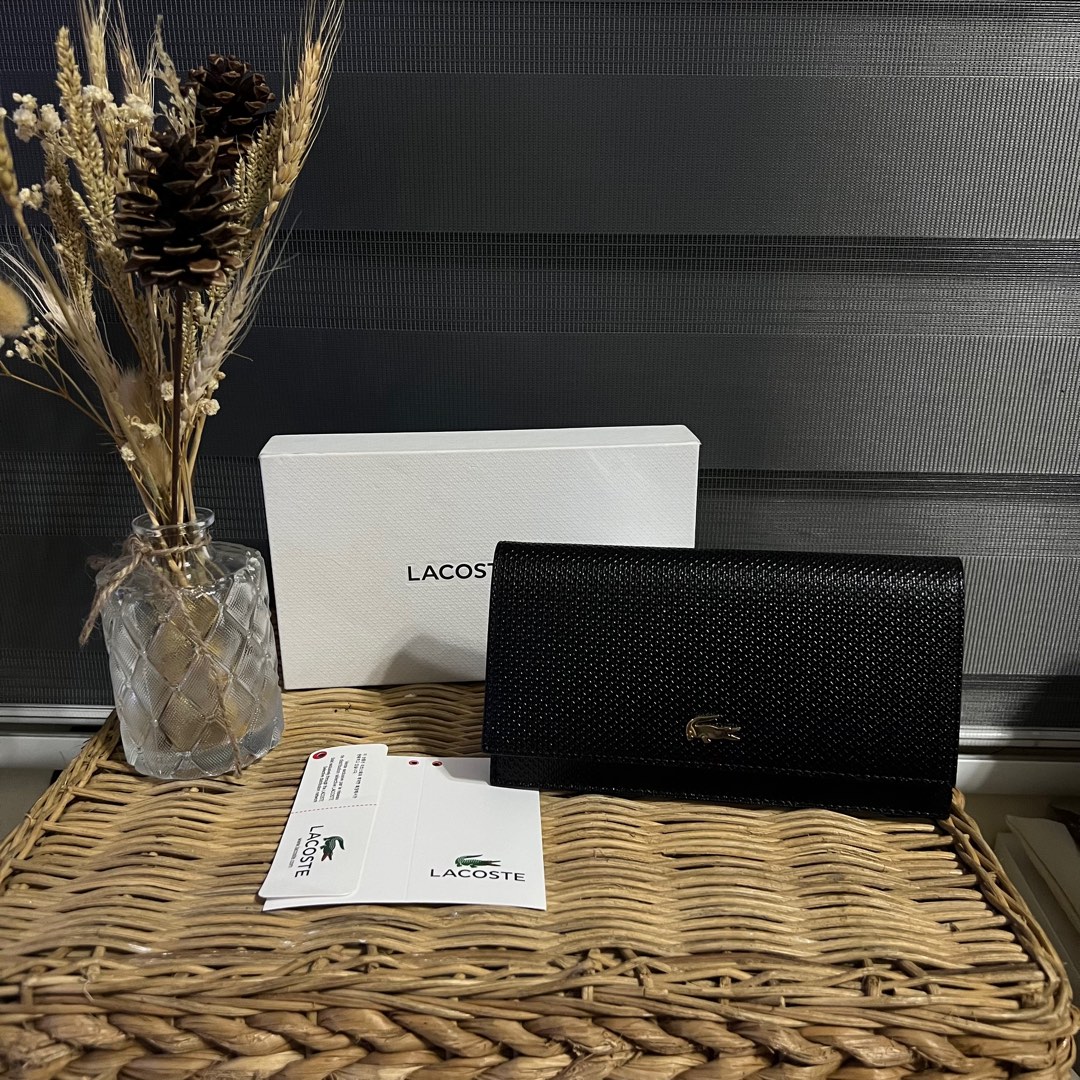 Lacoste Slim Wallet with detachable Cardholder, Women's Fashion, Bags ...