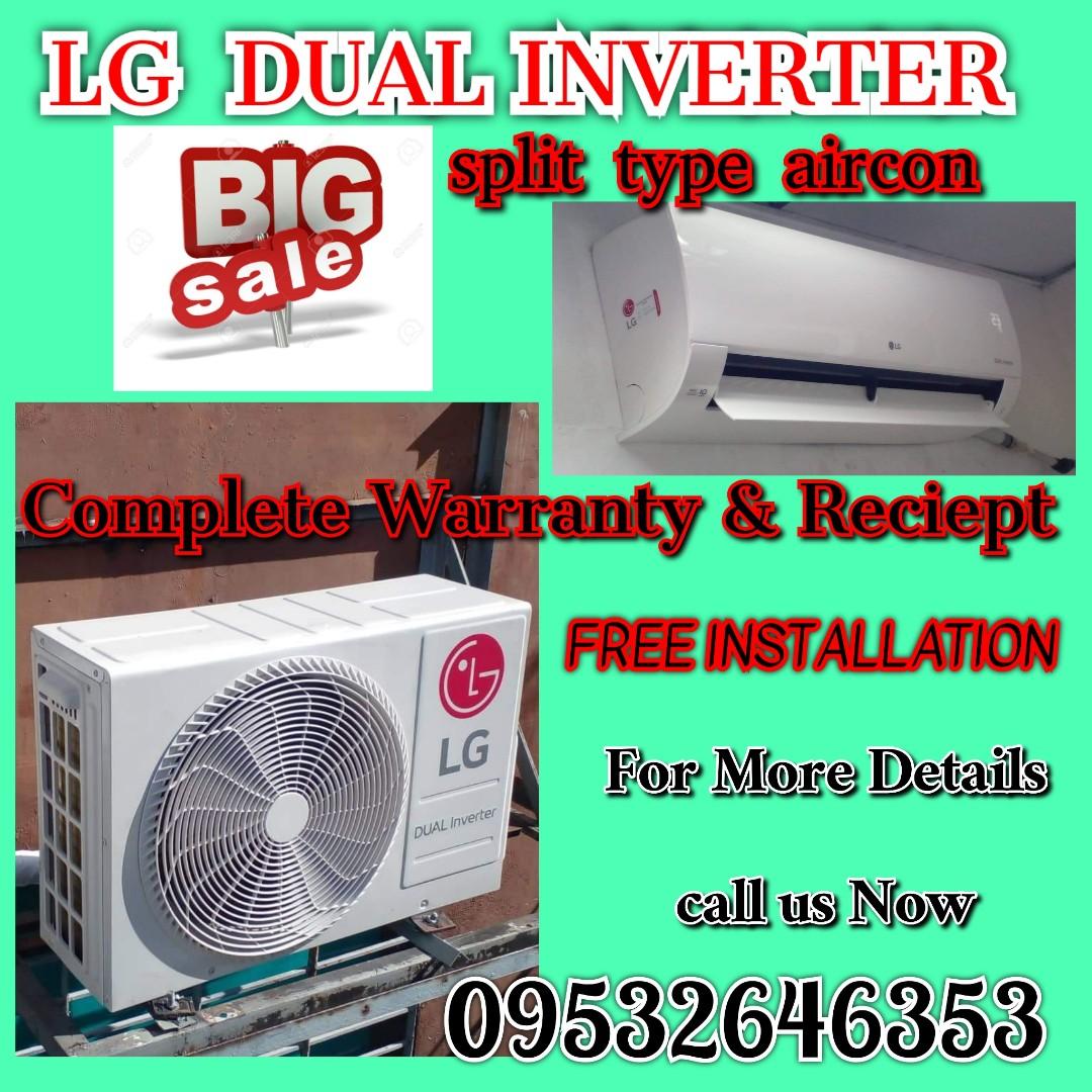 LG DUAL INVERTER SPLIT TYPE AIRCON BRAND NEW SEALED WITH FREE ...
