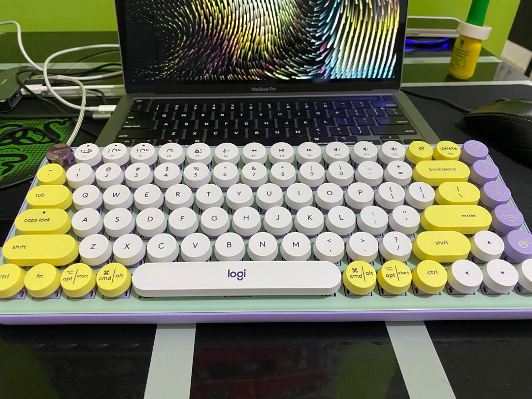 Logitech pop keys wireless mechanical keyboard, Computers & Tech, Parts ...