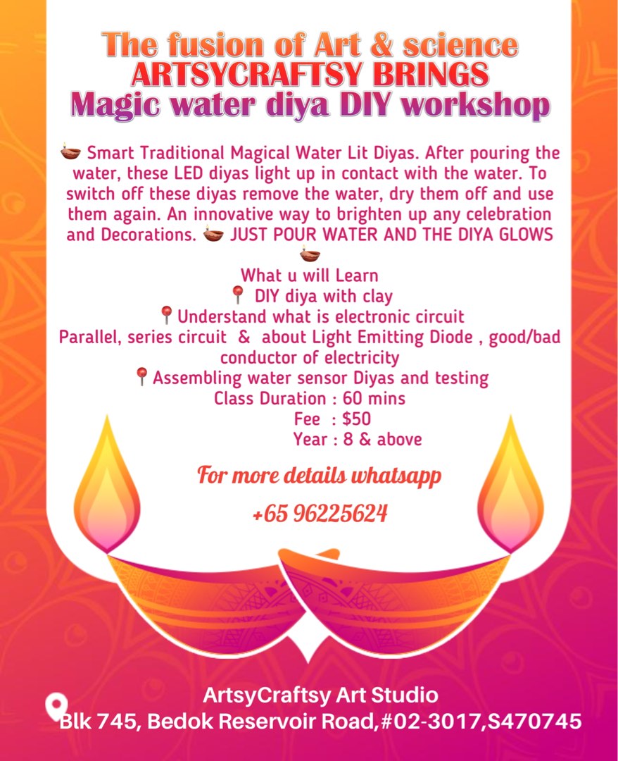 Magic Water DIY Diya Workshop, Announcements on Carousell