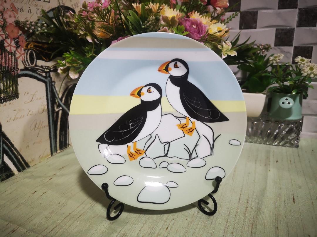 Magpie Set of 4 Plates With Coastal Wildlife Birds, Furniture & Home ...
