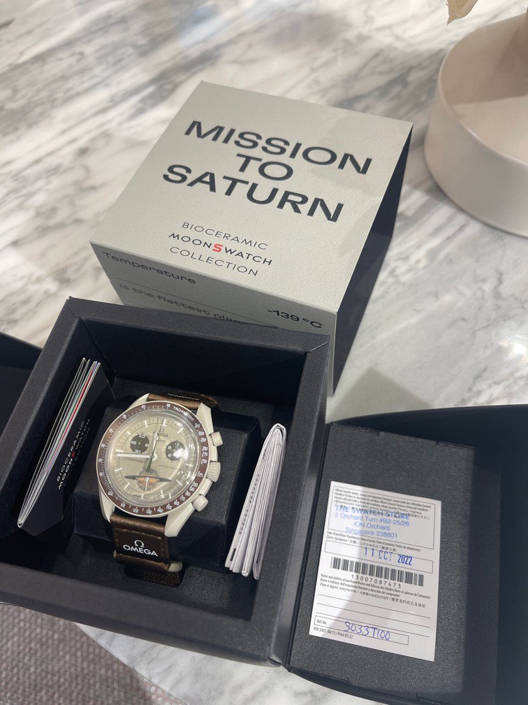 Moonswatch X Omega Saturn, Luxury, Watches on Carousell