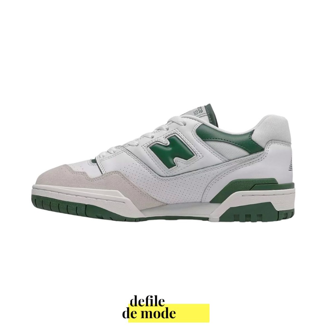 NEW BALANCE 550 WHITE GREEN CLASSIC, Fesyen Pria, Sepatu , Sneakers di ...