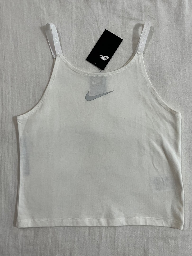 Nike Air Tank in White, Women's Fashion, Tops, Sleeveless on Carousell
