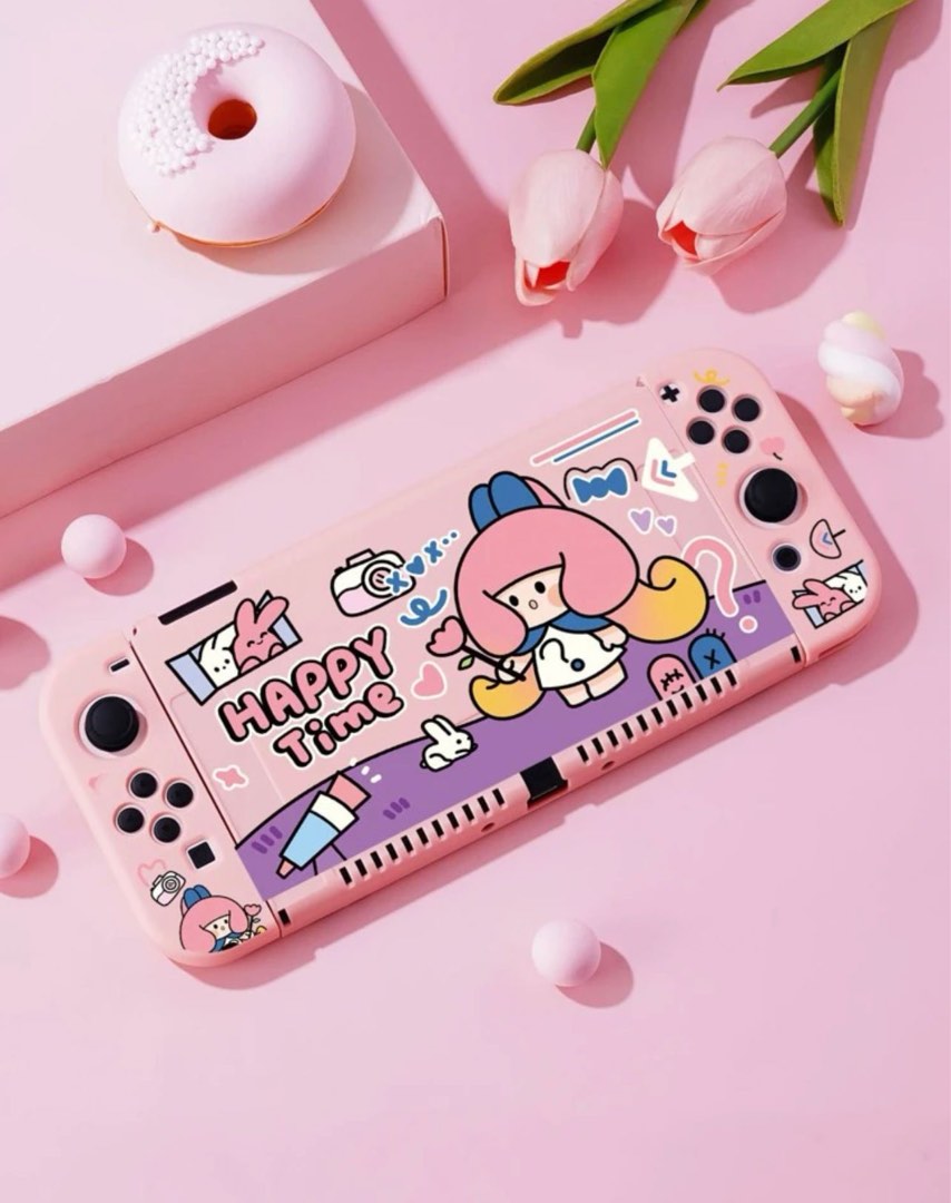 Nintendo switch OLED casing pink strawberry pink strawberry melody ...