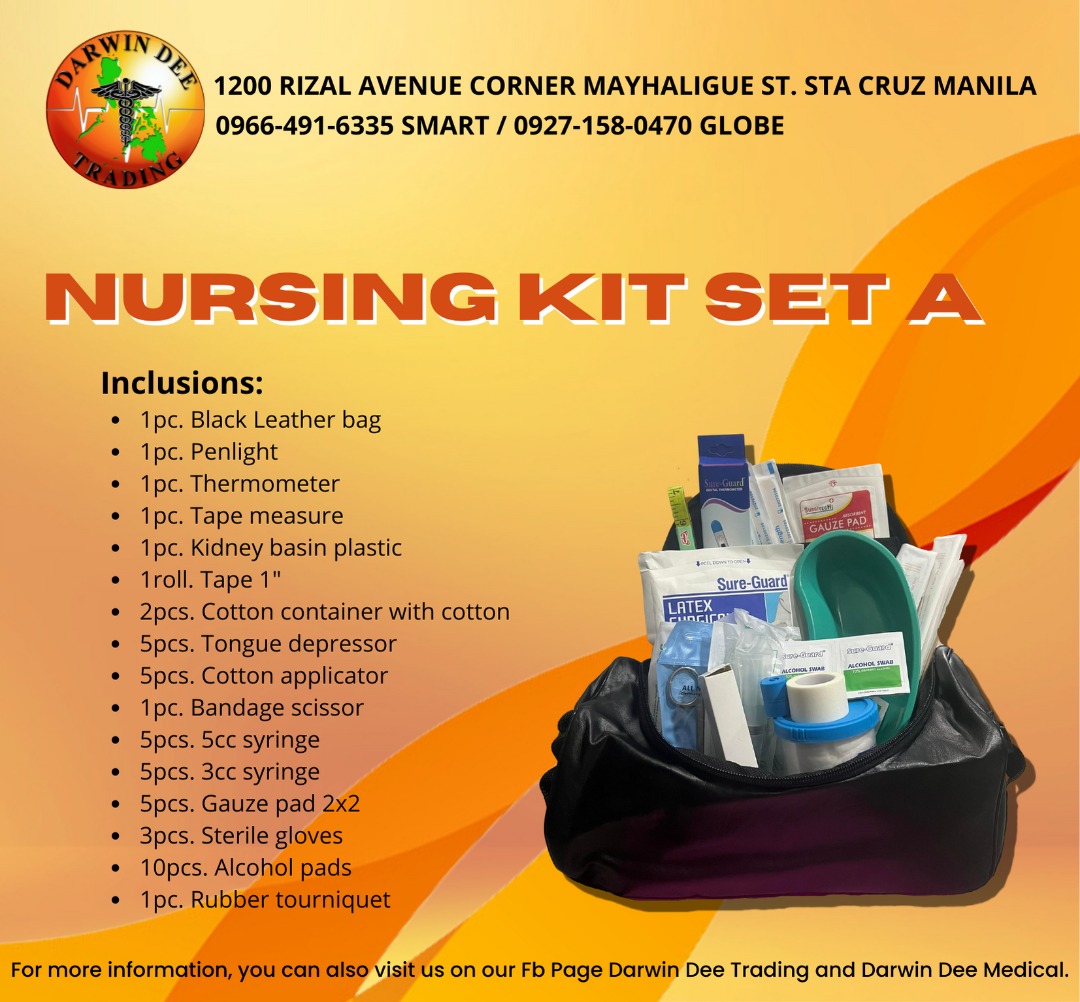 NURSING KIT - SET A, Health & Nutrition, Medical Supplies & Tools on Carousell