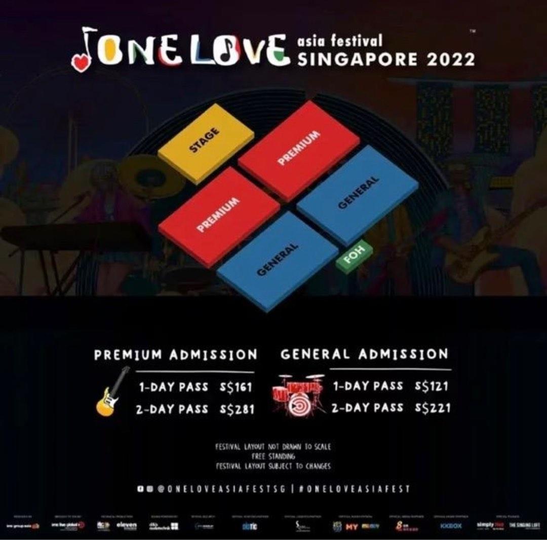 [1 ticket - 23rd Oct 2022 General Admission] One Love Asia Festival ...